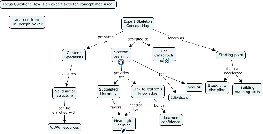 Using Expert Skeleton Maps - How is an expert skeleton concept map used?