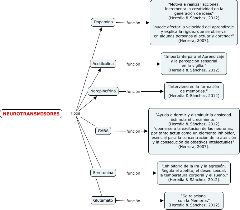 Neurotransmisor - Tipos de neurotransmisores