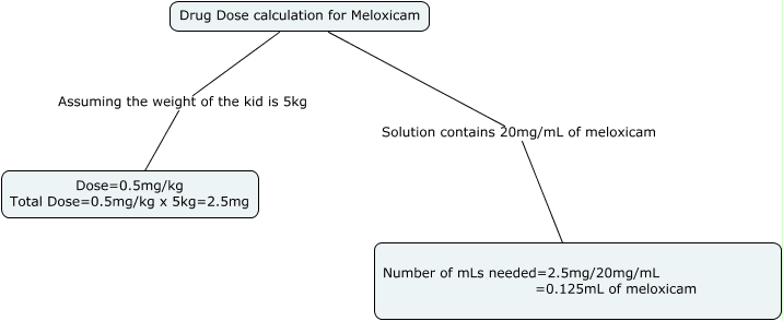 Scenario 1 Drug Dose Calculation Meloxicam